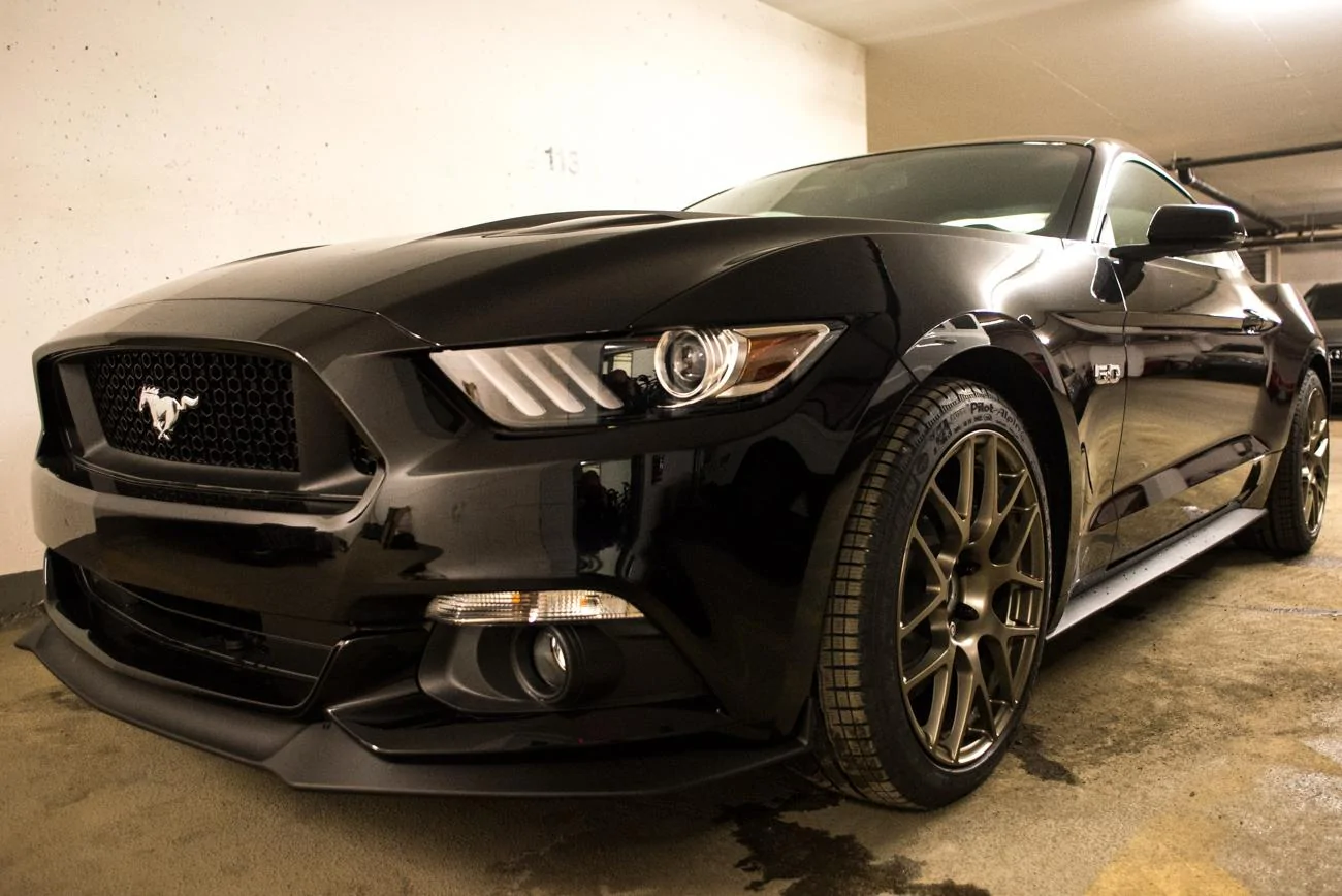 Black Mustang GT PP with Bronze TSW Nurburgring RF (square setup ...