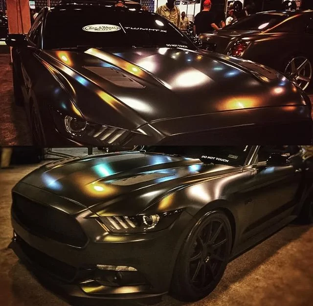 Custom S550 Satin Black Vinyl Wrap | 2015+ S550 Mustang Forum (GT ...