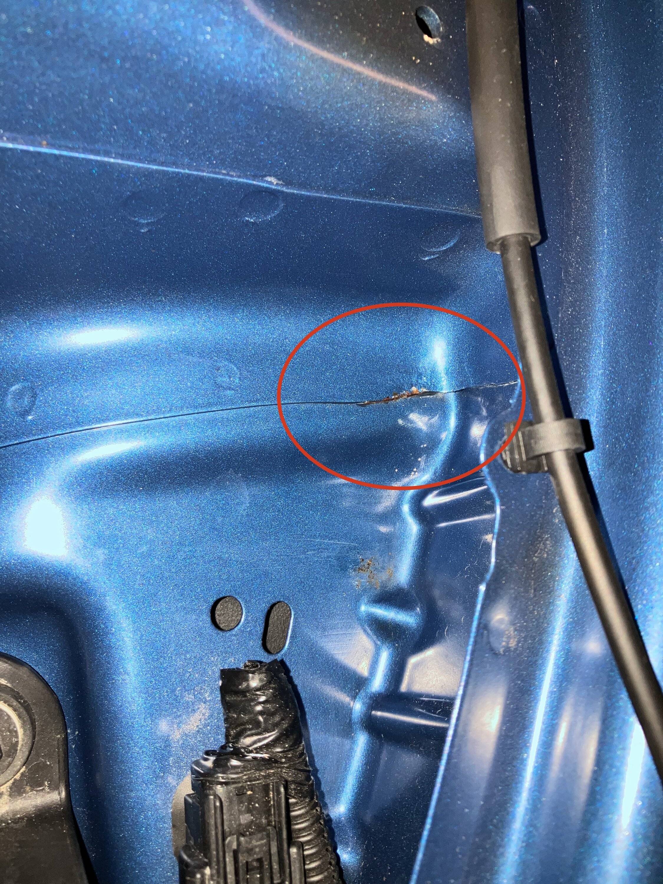 2020 GT350 Small rust spot near spot weld under hood | 2015+ S550 ...