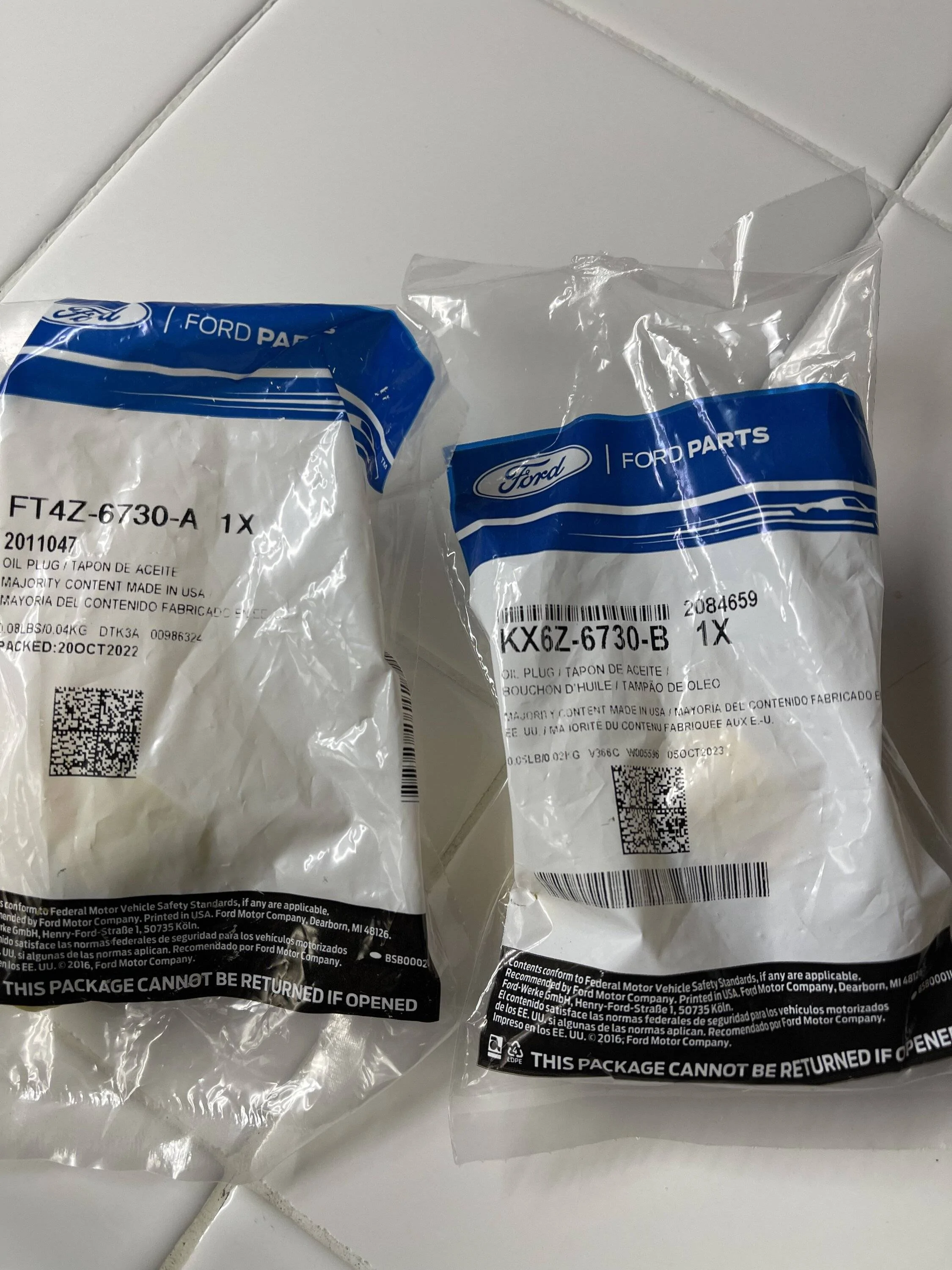 Which is the correct oil drain plug? | 2015+ S550 Mustang Forum (GT ...