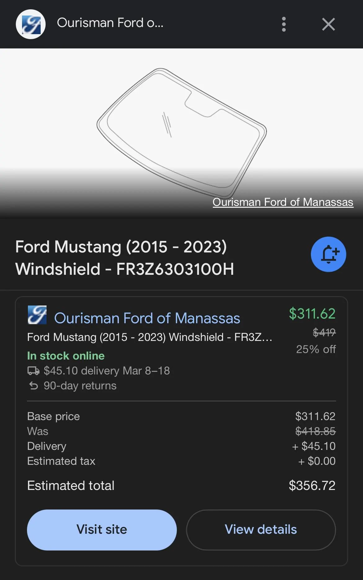 OEM Windshield Part Number? | 2015+ S550 Mustang Forum (GT, EcoBoost ...