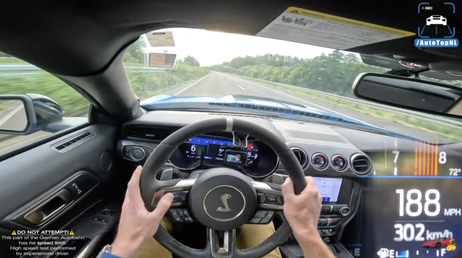 *No Speed limiter* GT500 Autobahn run by AutoTopnl | 2015+ S550 Mustang ...